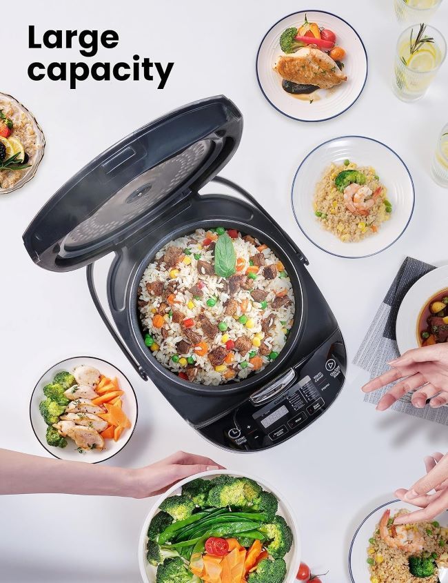 The COMFEE' Large Rice Cooker 10 Cup Game-Changer - First Grade Appliances